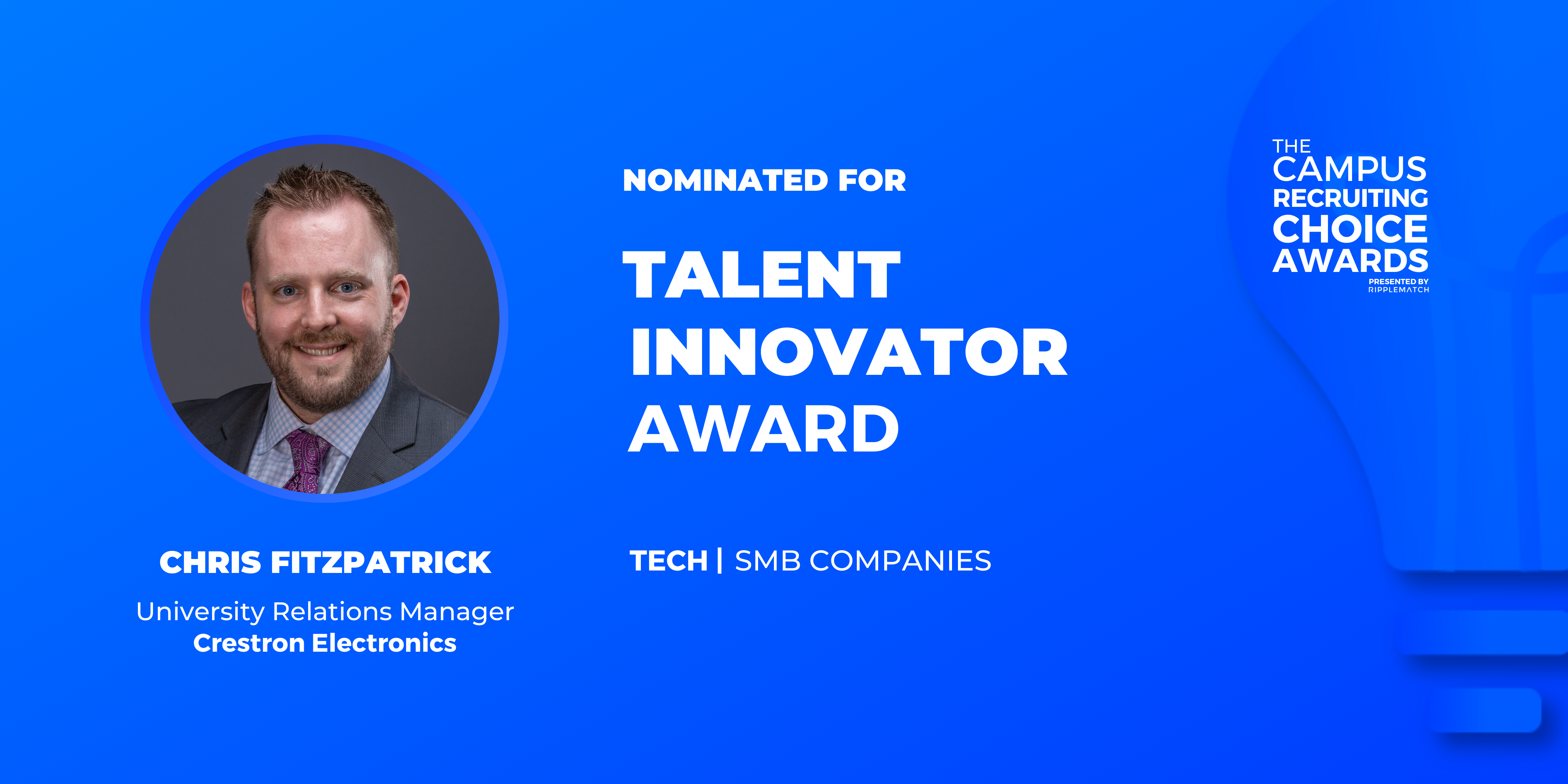 Chris Fitzpatrick - Nominee for Talent Innovator Award - CRCA 2021